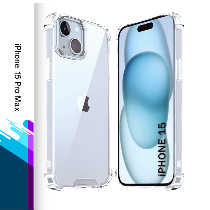 For iPhone 15 Pro Max - USG Premium Silicone Case Crystal Clear Soft ...