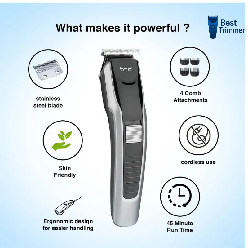 HTC AT 538 Rechargeable Hair and Beard Trimmer for Men