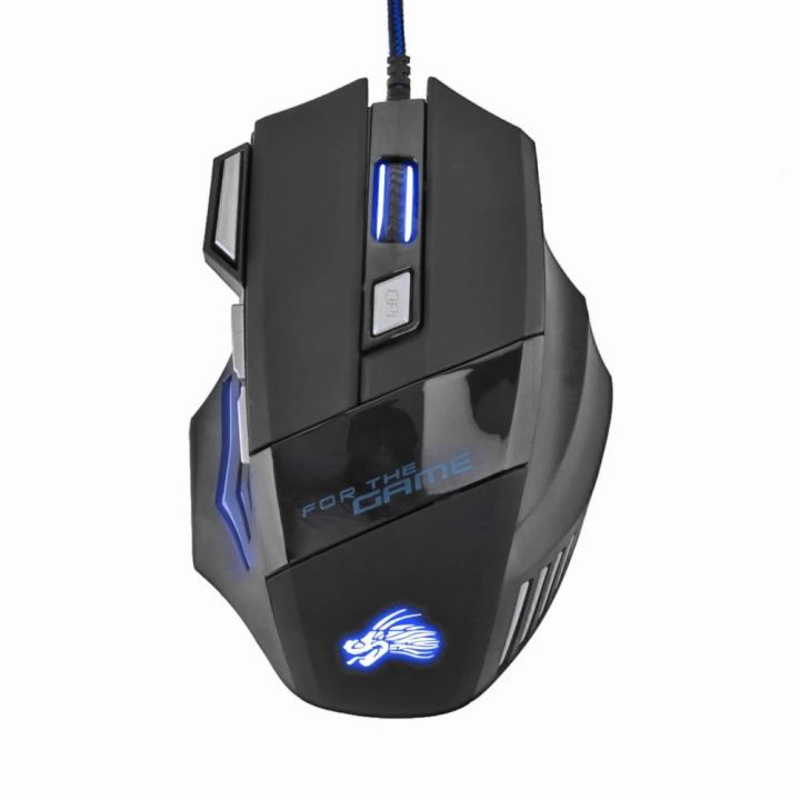 Adjustable USB Wired Optical Mice Gaming Mouse 7-Color Backlight 5500 ...