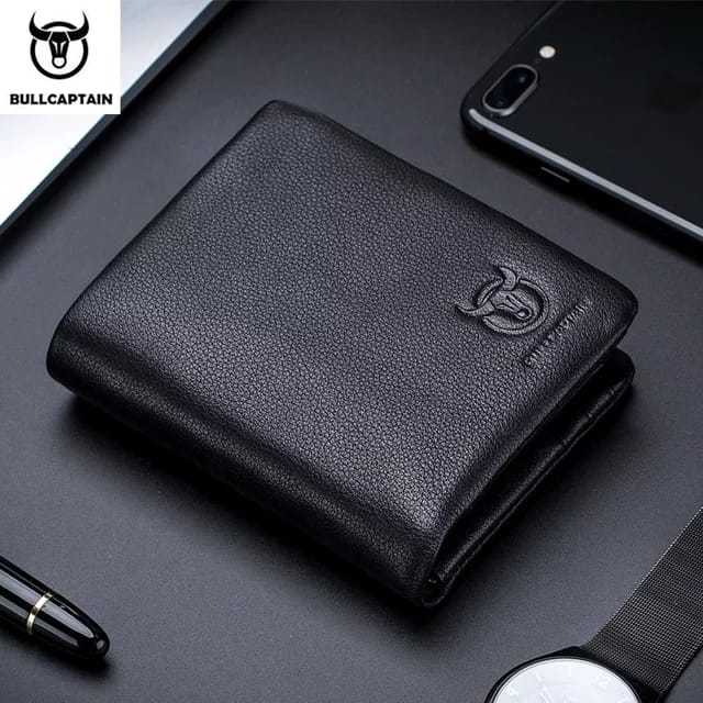 Bullcaptain 100% Leather Wallet For Men - Wallet For Men - Wallet For ...