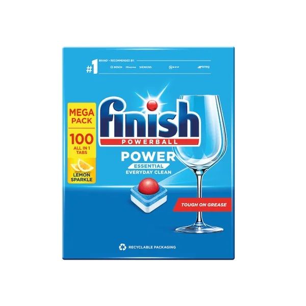 Finish Powerball All In One Deep Clean Dishwasher Lemon Sparkle - 100 ...
