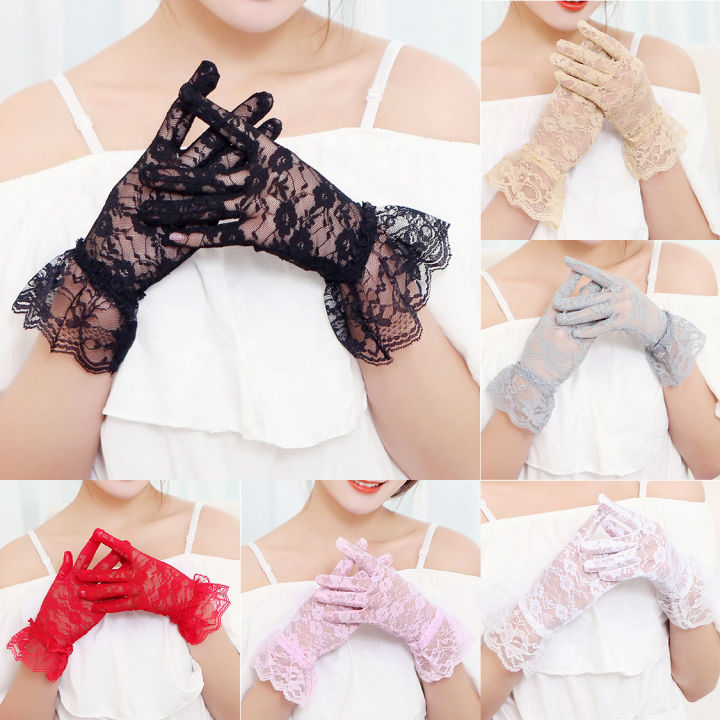 Lace Full Finger hand socks for women Premium Quality net Hand Gloves ...