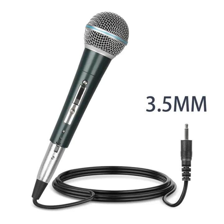 Universal 3.5mm 6.5mm Wired Microphone Dynamic Cardioid Unidirectional Handheld Microphone For ...