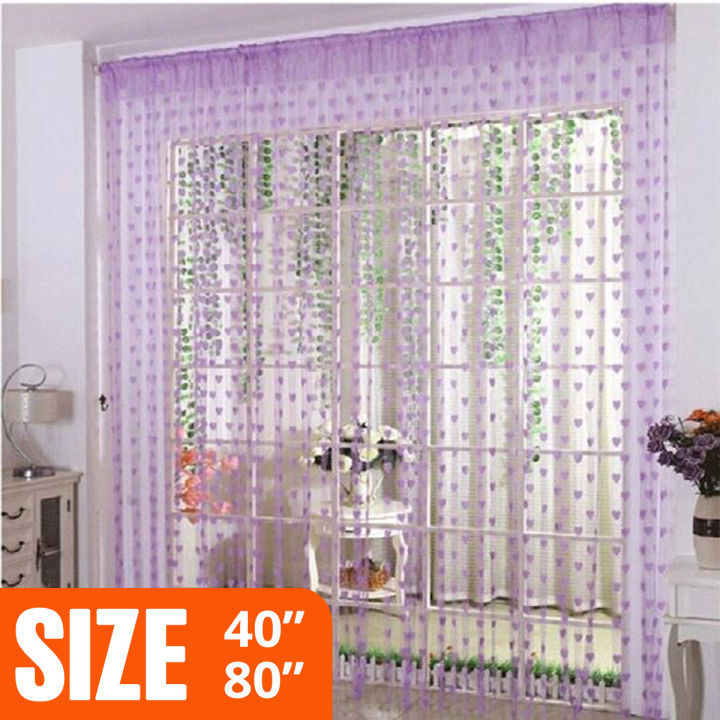 Muulticolor Heart Sharp Net Porda - 2pcs - Porda | Daraz.com.bd