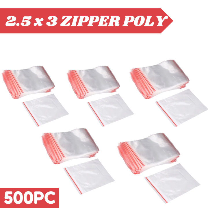 Zipper Lock Poly Bag-Plastic Packet 2.5x3 inch Pack of 500 Pcs | Daraz ...
