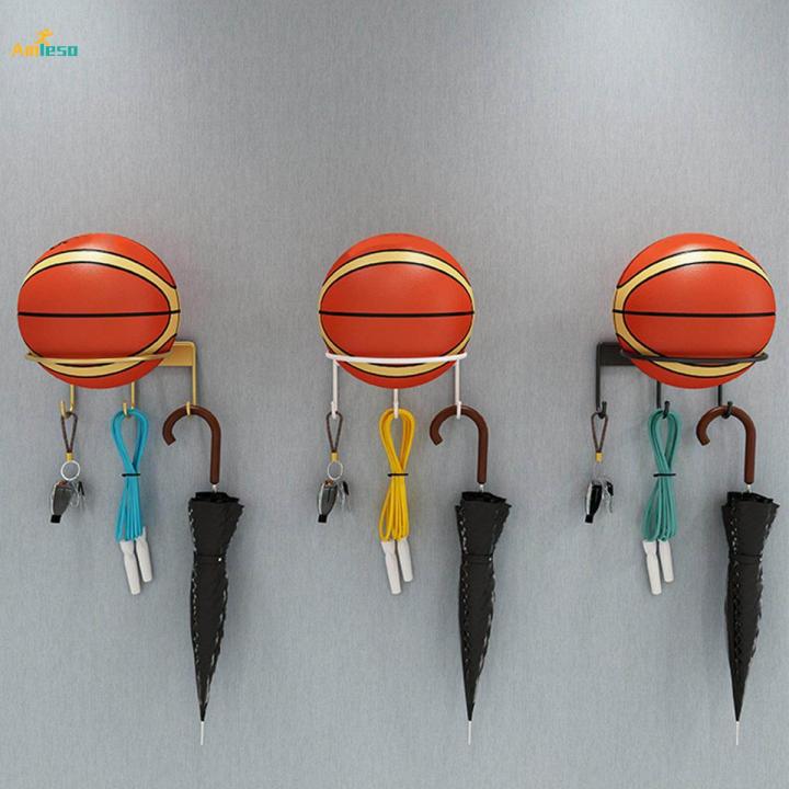 Wall Mounted Soccer Basketball Ball Display Rack Multipurpose Shelf ...