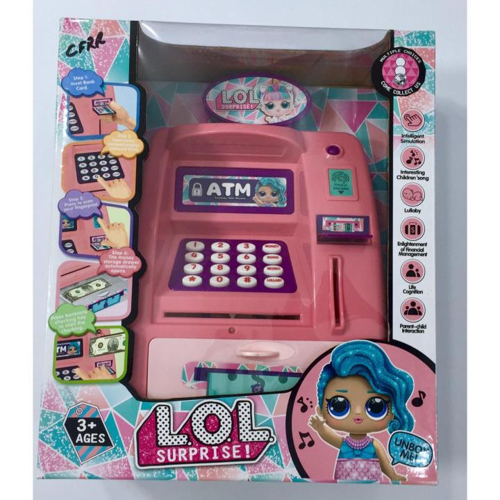 Intelligent ATM Toy Family Center Light & Music ATM Cash Register Set ...