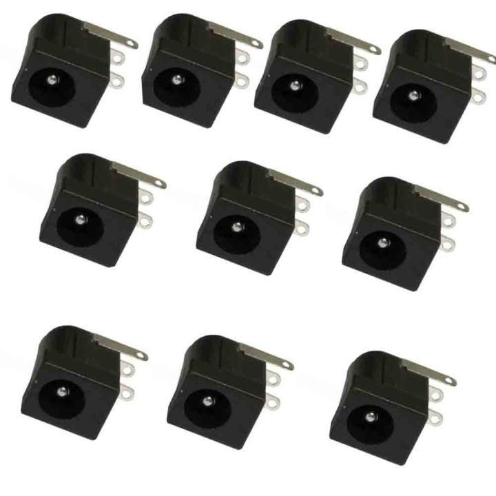 10Pcs DC-005 Black DC Jack Socket Connector DC005 5.5*2.1mm 2.1 socket ...