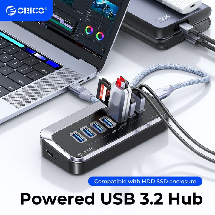 ORICO ABS Powered 5Gbps HUB PD18W Charging USB 3.2 Type C hub Card ...