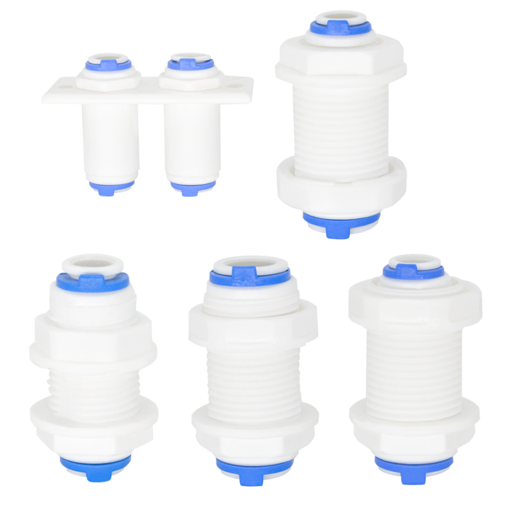 YQBS Reverse Osmosis System Straight Bulkhead Equal 1/4 3/8 OD Hose ...