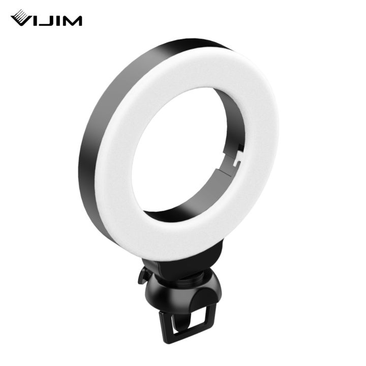 VIJIM CL06 Mini 4 Inch LED Ring Light Clip-on Laptop Video Conference ...