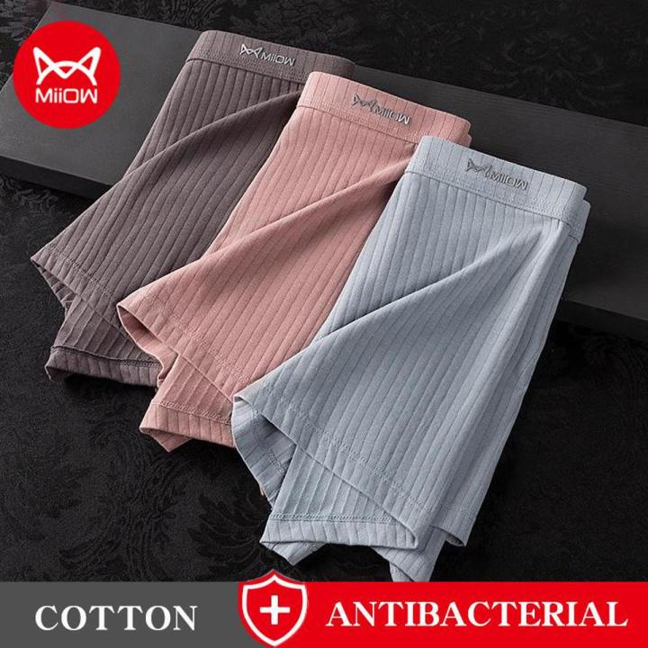 Miiow 3Pcs Men's Boxer for four seasons confortable breathable men's underwear Briefs Large L ...