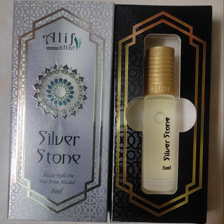 Silver Stone Attar by Alif 8ml Roll On Long Lasting Fragrance | Daraz ...