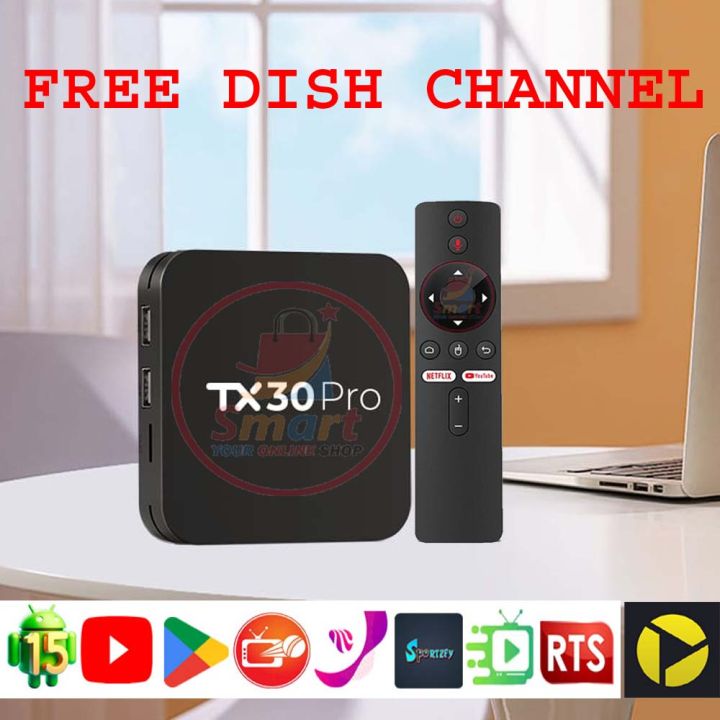 Android Smart TV Box "TX30 Pro 12K ULTRA HD" Voice Remote, Bluetooth ...