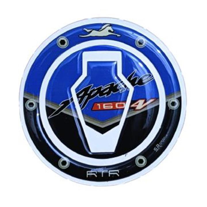 Bike Fuel Tank pad sticker-Lock Cap for Apache 4V Motorcycle. Blue ...