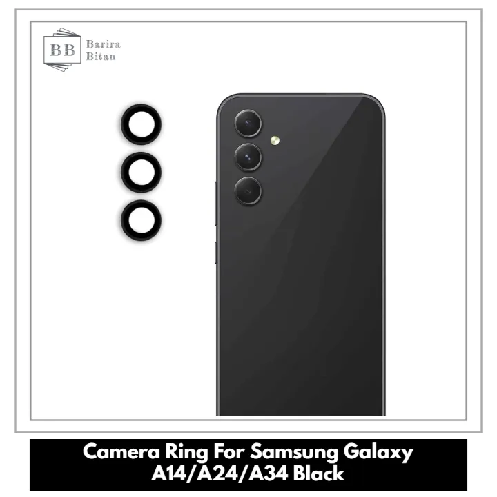 Samsung Galaxy A55 5G Black Colour WSKEN Anti Scratch Camera Ring Lens ...