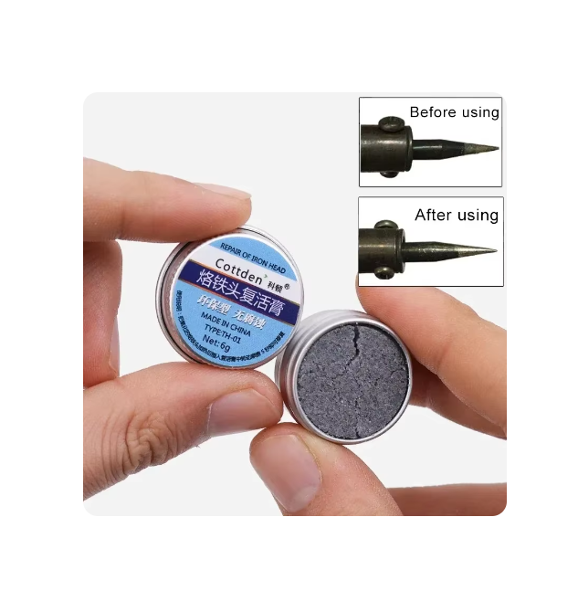 Soldering Iron Tip Refresher Non-stick Tin Solder Cream Clean Paste 6g ...