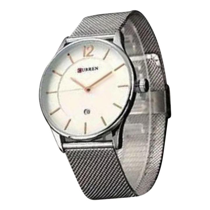 Analog Stainless Steel Wrist Watch for Men - Silver | Daraz.com.bd