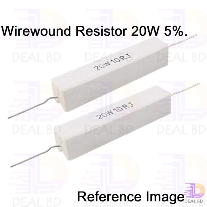 Wirewound Resistor 10 Ohm 20W 5%-2pcs | Daraz.com.bd
