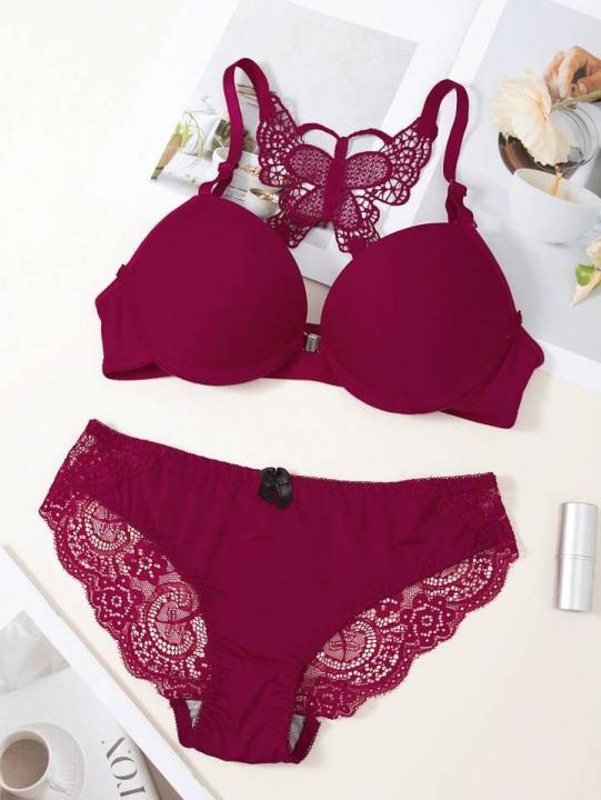Butterfly Bra and Panty Set for Women 1set / Front Closer Bras / Push ...