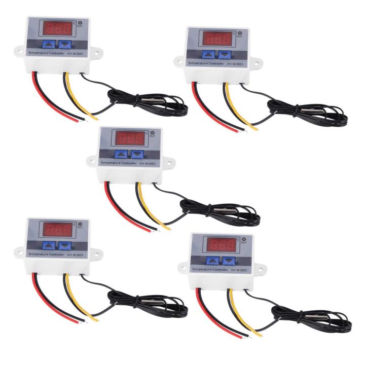 5x 220v Digital Led Temperature Controller 10a Thermostat Control Switch Probe Bd
