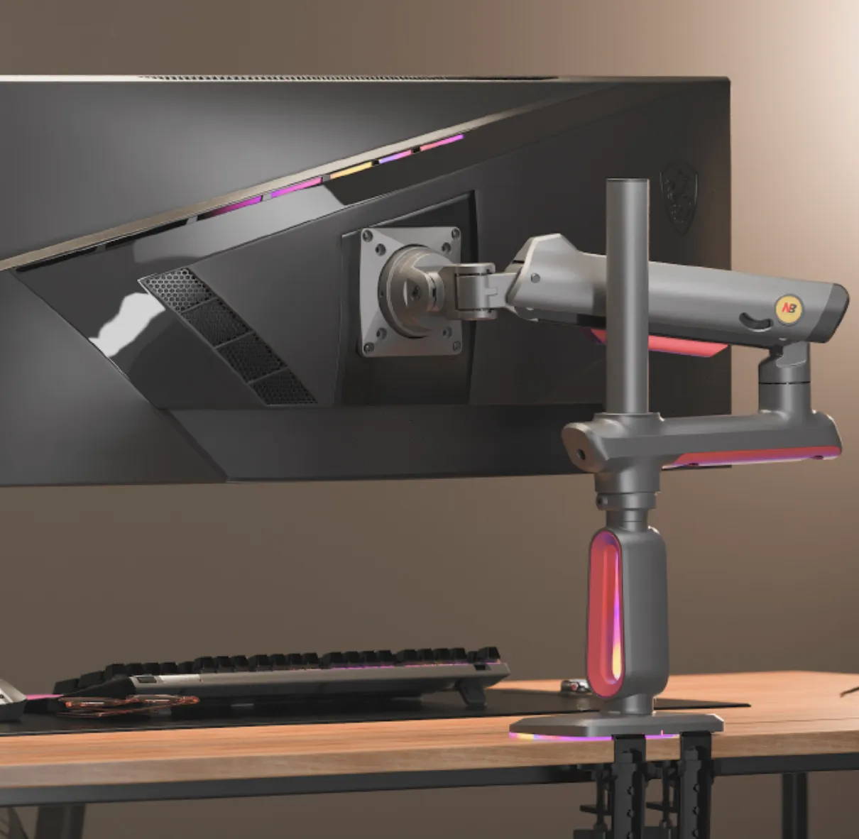 NORTH BAYOU NB L50-L60-L70 RGB Gaming Monitor Arm 32"-60" Gas Spring ...