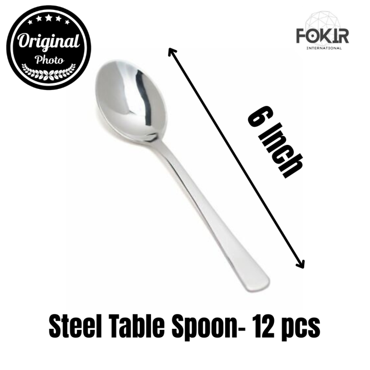 Stainless Steel Table Spoon Set – Mirror Finish, Durable Flatware for ...