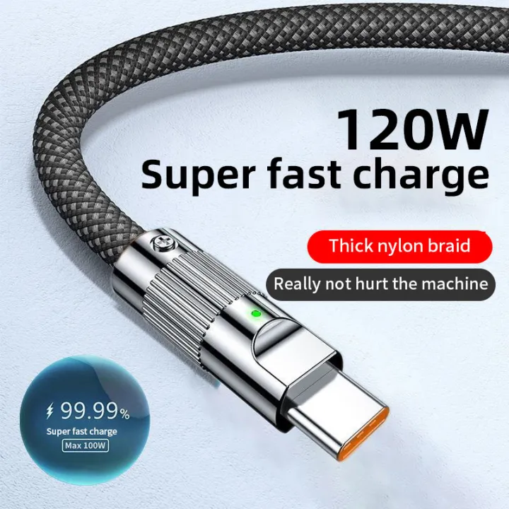 【Ready Stock+FREE Shipping+COD 】UKGO 120W 6A Super Fast Charge Type-C ...