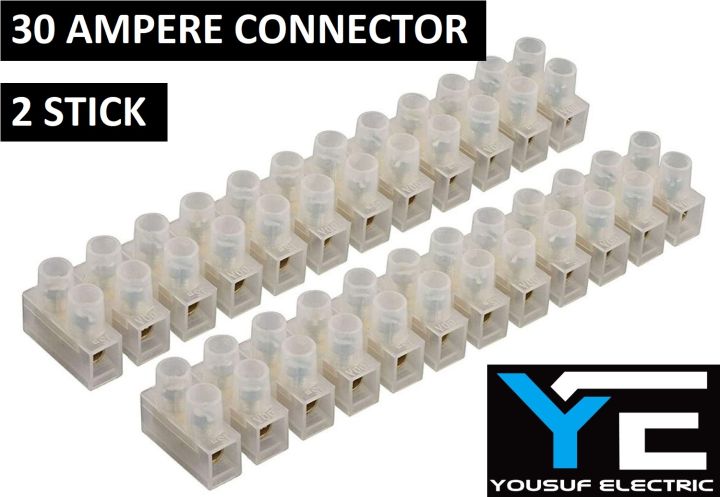 Terminal block 30 ampere connector 2 stick Electrical Wire Connector 30 ...