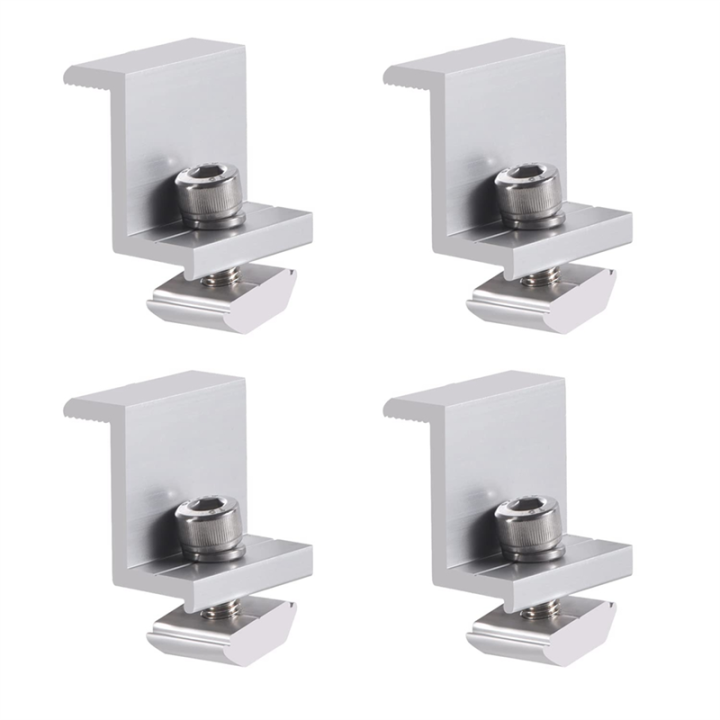 4 Pieces Solar Panel Edge Clamp Brackets Solar End Clamp Adjustable ...