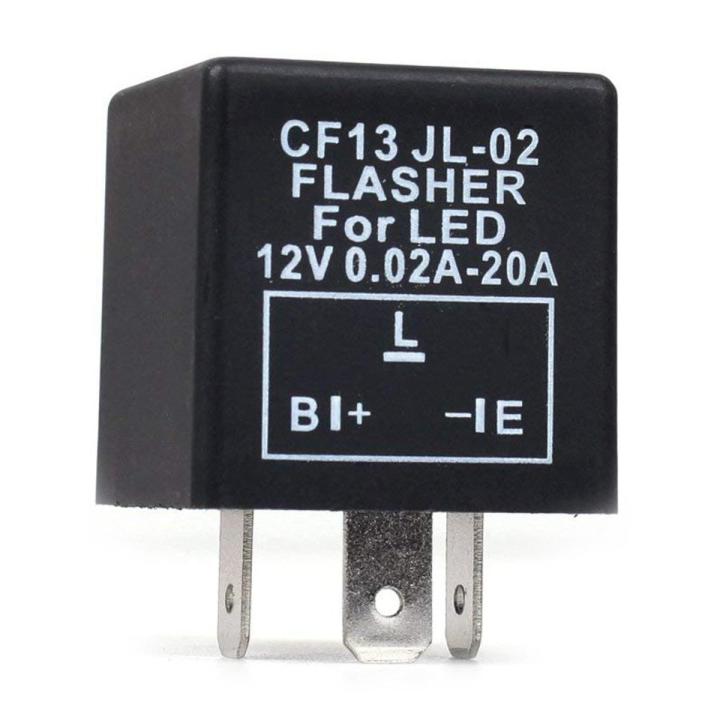 Car 3-pin CF-13 Electronic LED 12V Flasher Relay Fix for Turn Signal ...