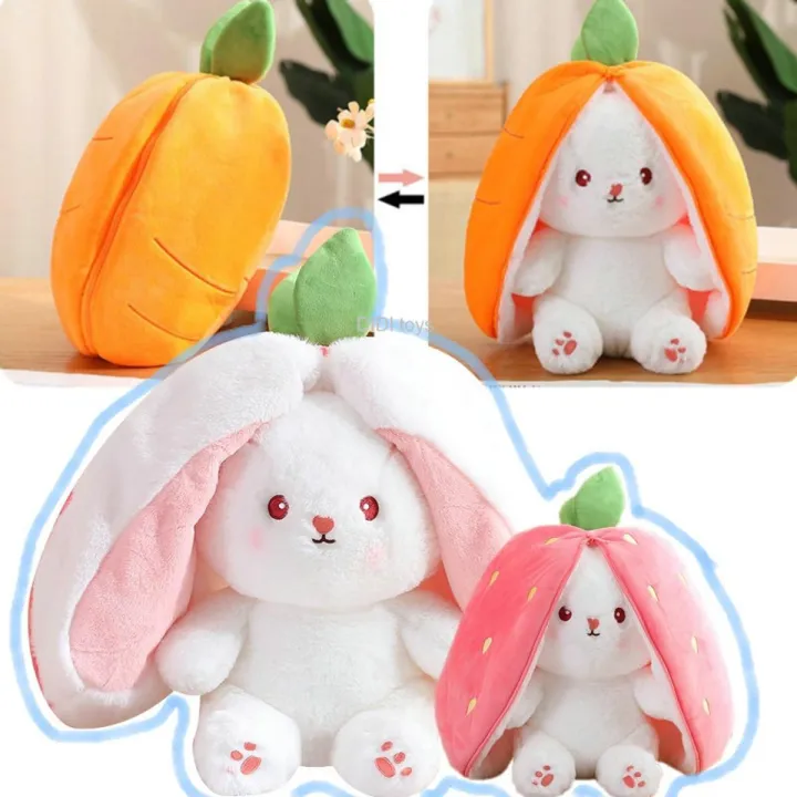 【Lejia】27cm Exquisite Cosplay Carrot Rabbit Plush Stuffed Bag Into ...