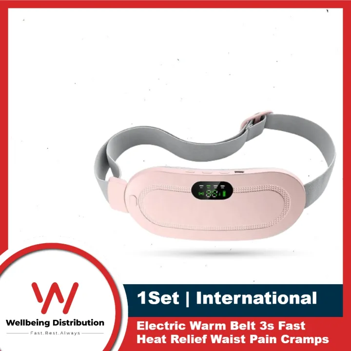 Electric Warm Belt 3s Fast Heat Relief Waist Pain Cramps Vibrating ...
