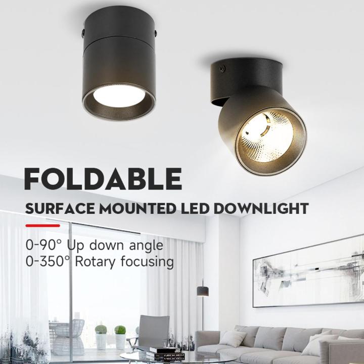 【Big savings】 Surface Mounted LED Downlight Ceiling Light Foldable 7W ...