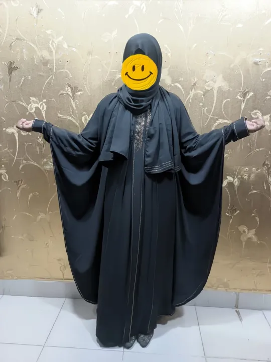 Premium Dubai Cherry Fabric Abaya Borka with Hijab Irani Stylish Party ...