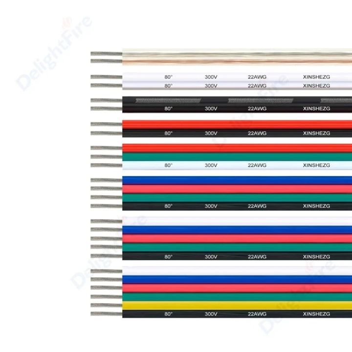2/3/4/5/6pin Electrical Wire LED Cable 5-100m LED Extension Cable For ...