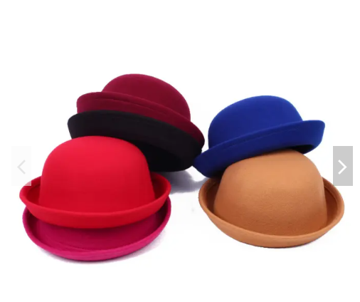 B1059 England Style Formal Wool Felt Fez Fedora Cap Dome Round Formal ...