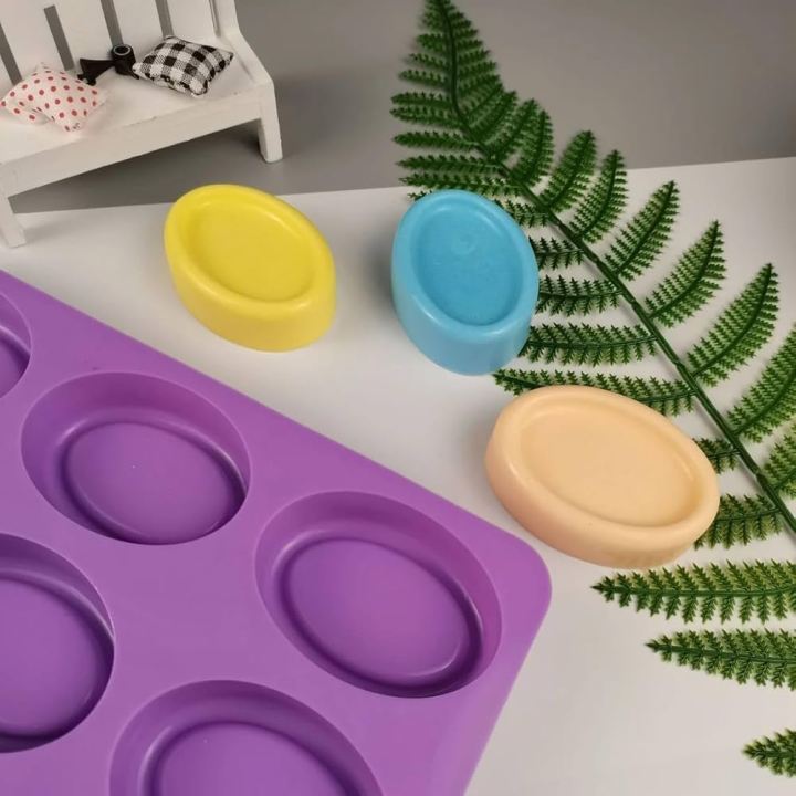 15 Holes Oval Donut Toast Silicone Cake Baking Pan Muffin Cups Bar Soap ...