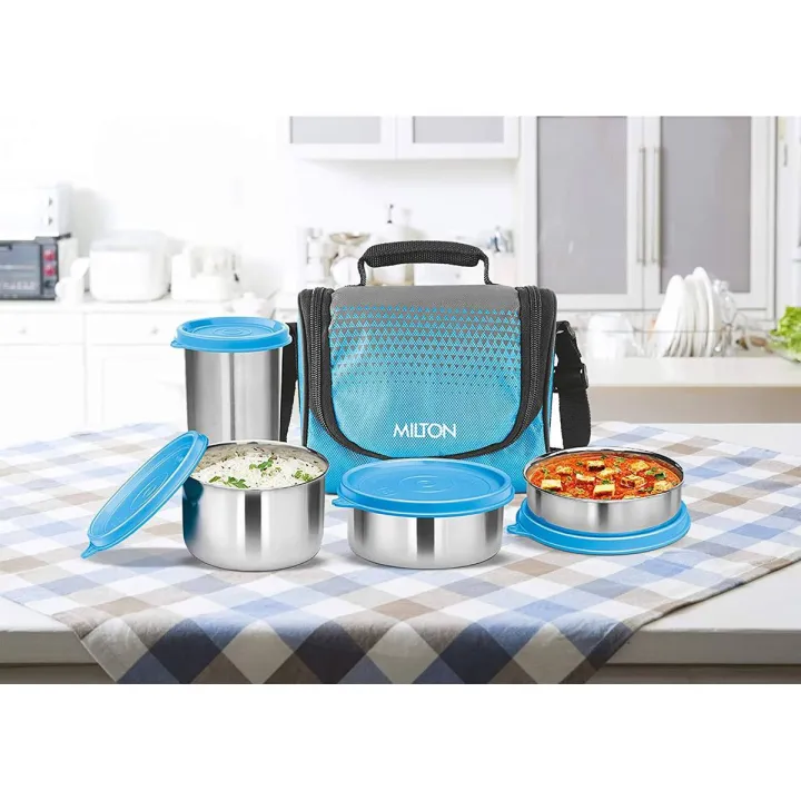 Indian Milton Tasty Stainless Steel Combo Tiffin Carrier Bento ...