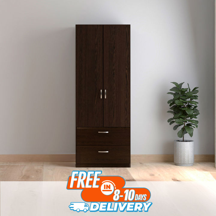 2 Door Clothes storage closet wardrobe, 2 Part Secure Almari with 2 ...