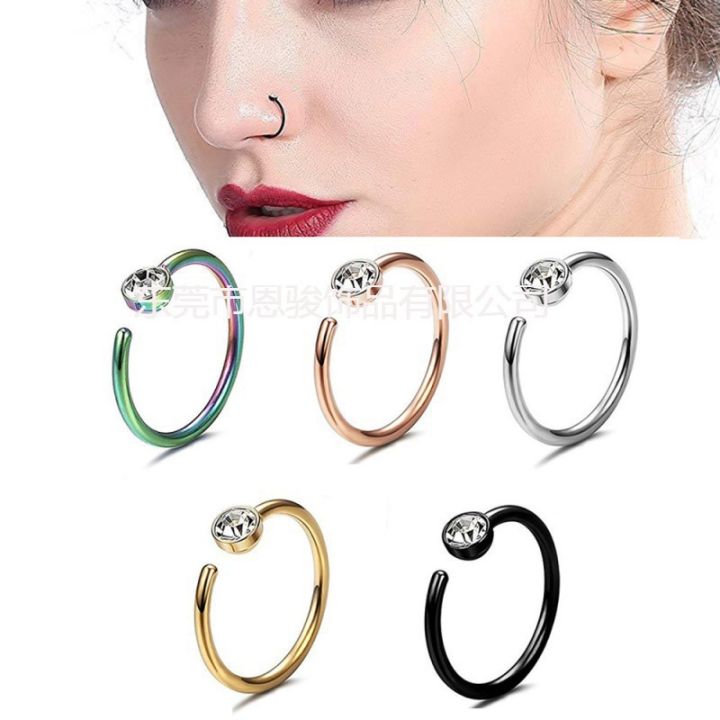 Cross-border e-commerce human piercing C-shaped stainless steel ...