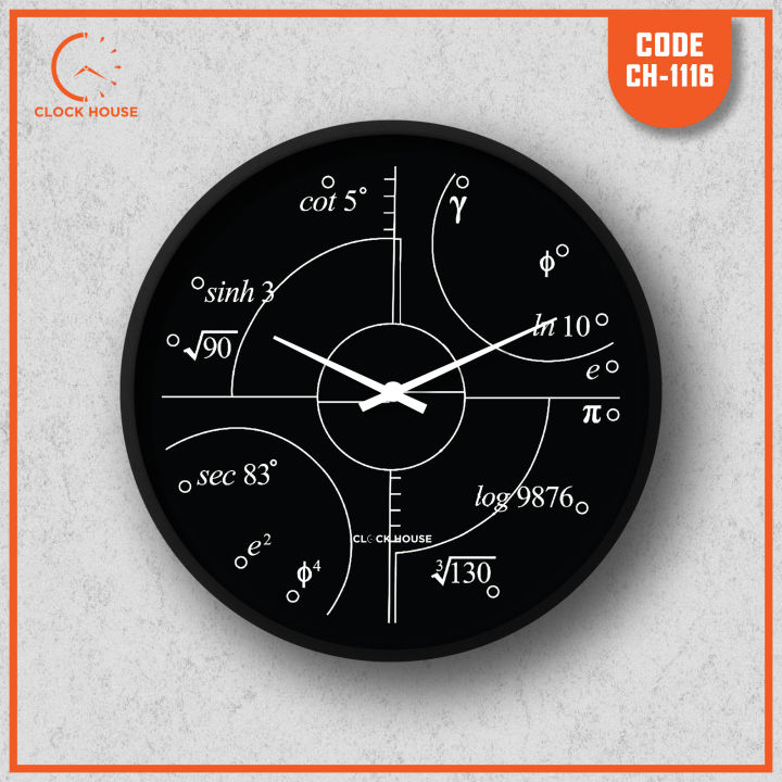 Clock House BD Mathematics Wall Clock Black | Daraz.com.bd