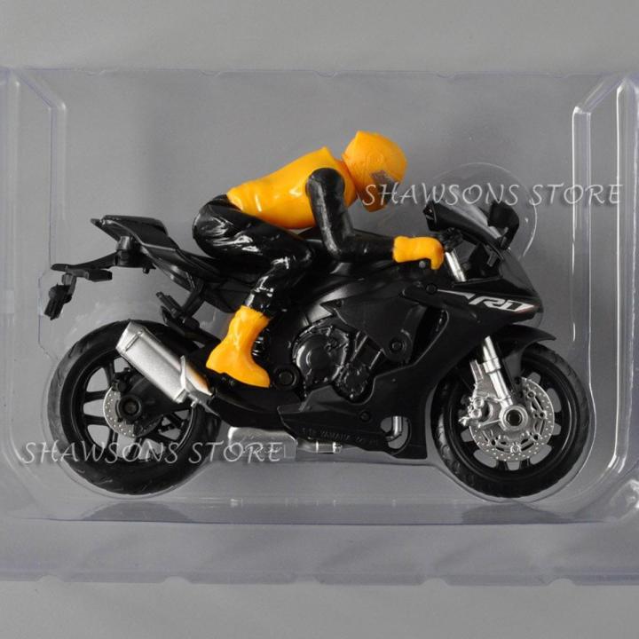 Diecast Motorcycle Model Toys 1:18 Yamaha YZF-R1 Sport Bike Miniature ...