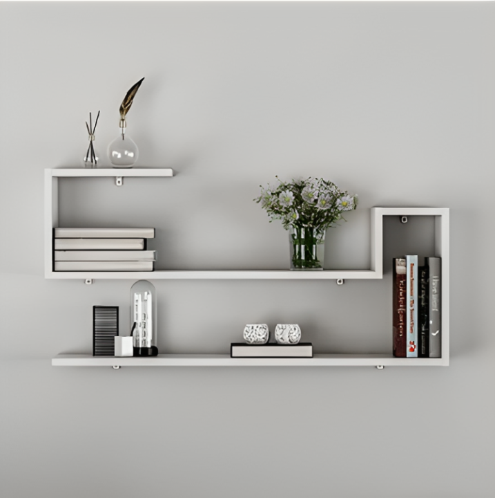 HOMIDEA WAVE Wall Shelf - Book shelf - Floating shelf for living room ...