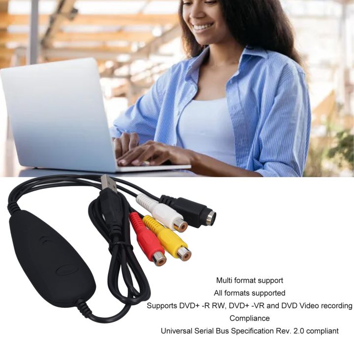 USB 2.0 Video Capture Adapter Plug and Play VHS DVD Maker Video Capture ...