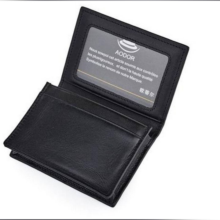 Black Leather Credit & visiting Card Holder - Id Card Holder | Daraz.com.bd