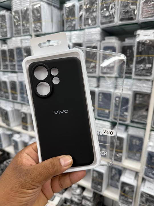 For Vivo V60 5G / Vivo T4 pro liquid Silicone Back Cover Fibre Textured ...