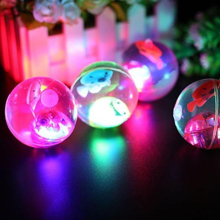 Led Light Flashing Luminous Ball Rubber Bouncing Ball for kidsLed Light ...