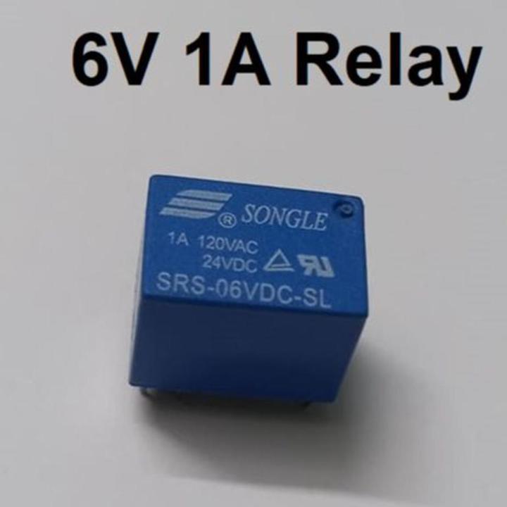 1A RELAY Mini 1A 6V Relay 6V Relay Switch DC 6V Relay 5 Pin 1A DC Coil ...
