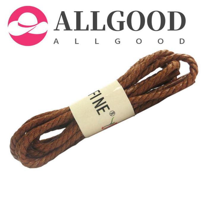 1 Pair Waxed Cotton Round Shoe Laces for Leather Shoes Boat Boots Three ...